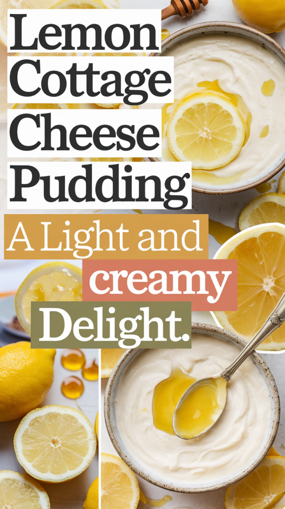 Lemon Cottage Cheese Pudding: A Light and Creamy Delight - Flavors ...